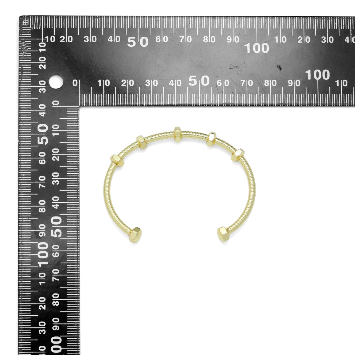 Gold Nut Bolt Adjustable Bracelet cuff, Sku#A281 – Bestbeads&Beyond