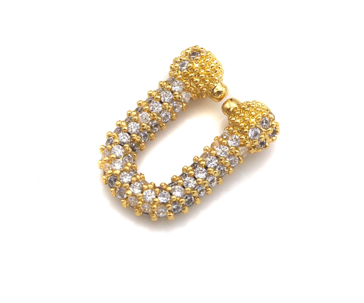 Fully CZ Micro Pave U Shape Connector links for Chains, Connector Link ...
