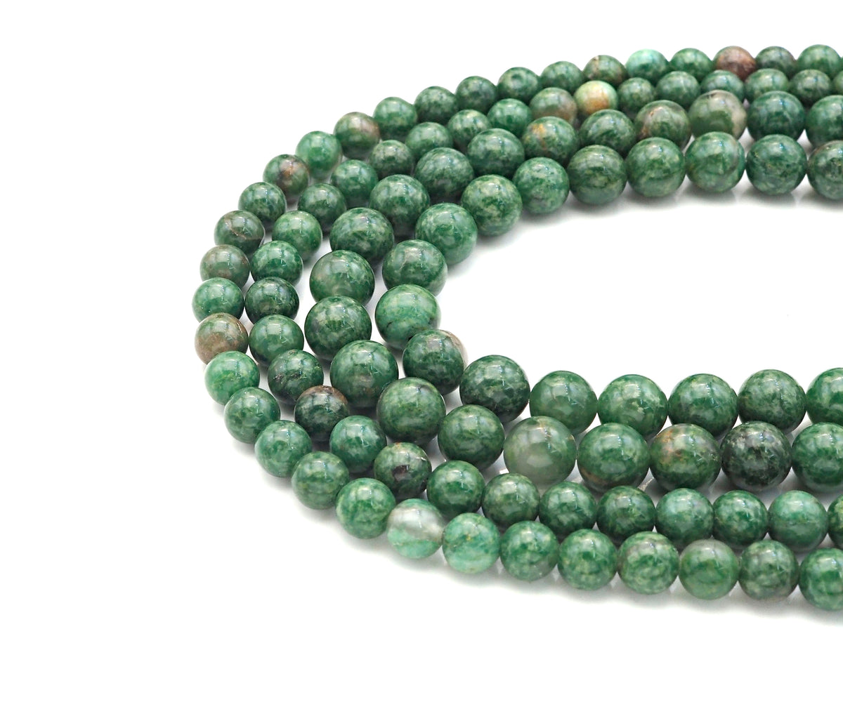 Quality Natural African Green Jade Round Smooth Beads, SKU#U1170 ...