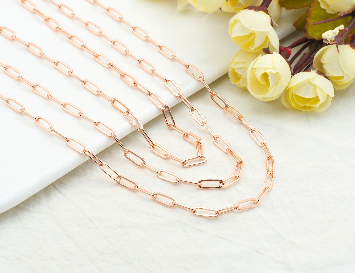4x11mm Small Size Paper Clip Chain by Yard,SKU#E503 – Bestbeads&Beyond