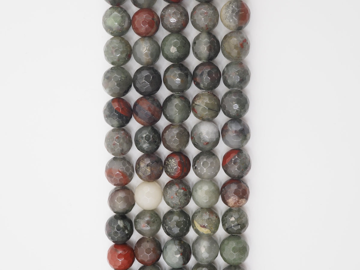 Natural Faceted Round Blood Stone beads – Bestbeads&Beyond
