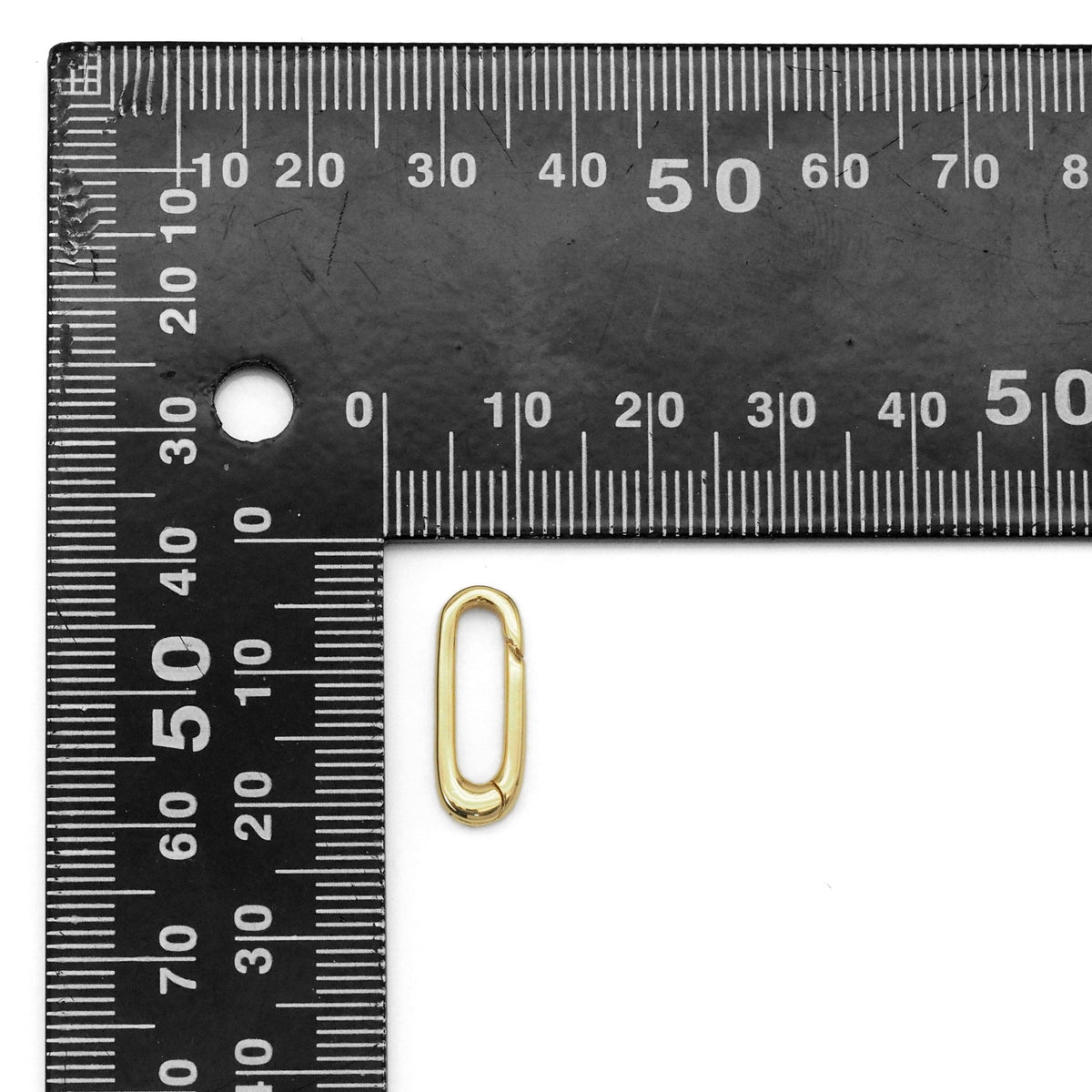 Plain Gold /Silver Long Paperclip Snap Click Clasp/Charm Holder, Sku#Y ...