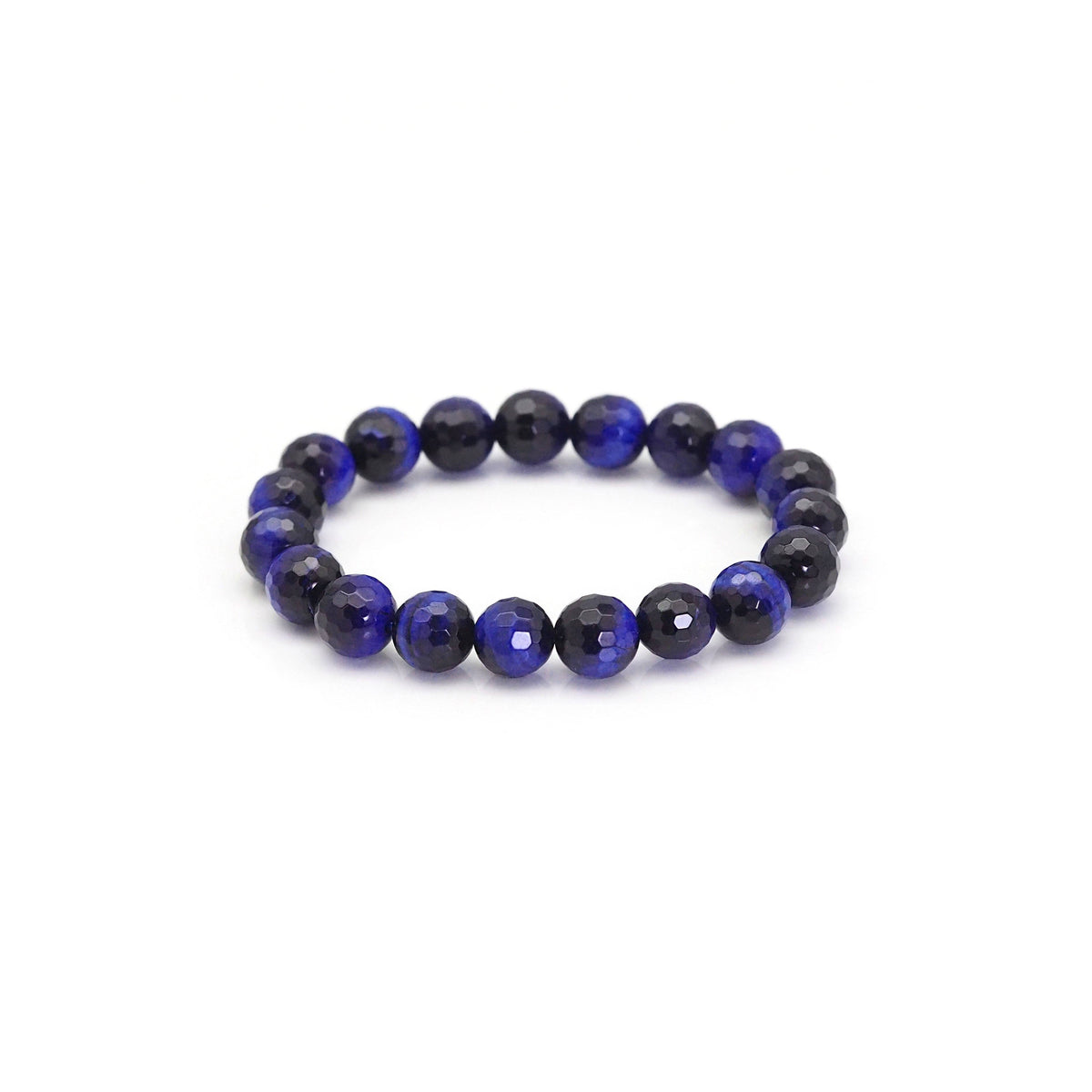 Royal Blue Tiger Eye Faceted Stretchy Bracelet, Sku#EF389 – Bestbeads ...