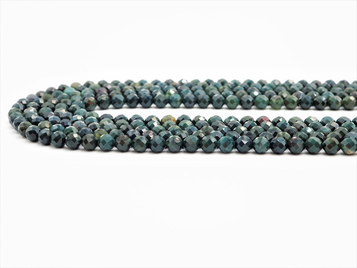 High Quality Natural Faceted Round Blood Stone beads, 3mm/4mm/5mm Natu ...