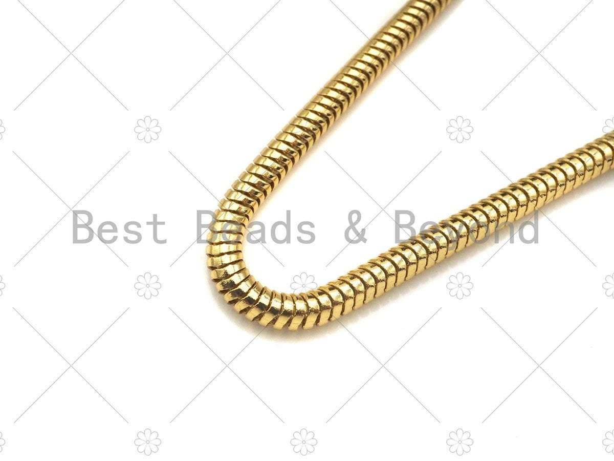 3mm Snake Chain Necklace, 19''/21'', Sku#JD02 – Bestbeads&Beyond