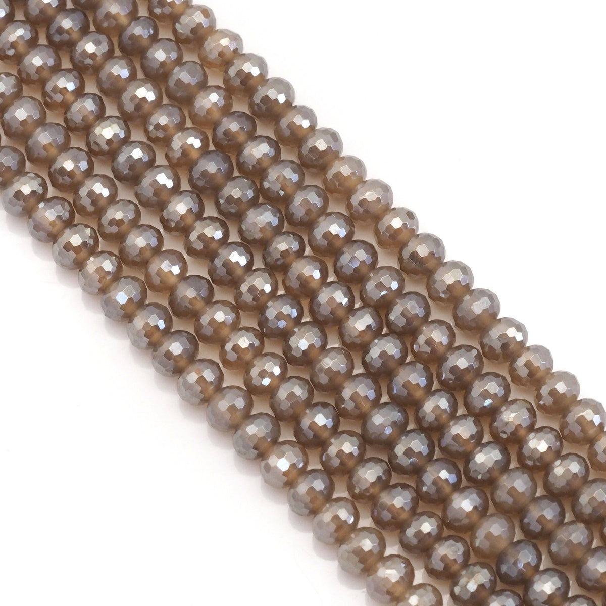 Mystic Brown Agate Rondelle Faceted Beads, Sku#UA310 – Bestbeads&Beyond