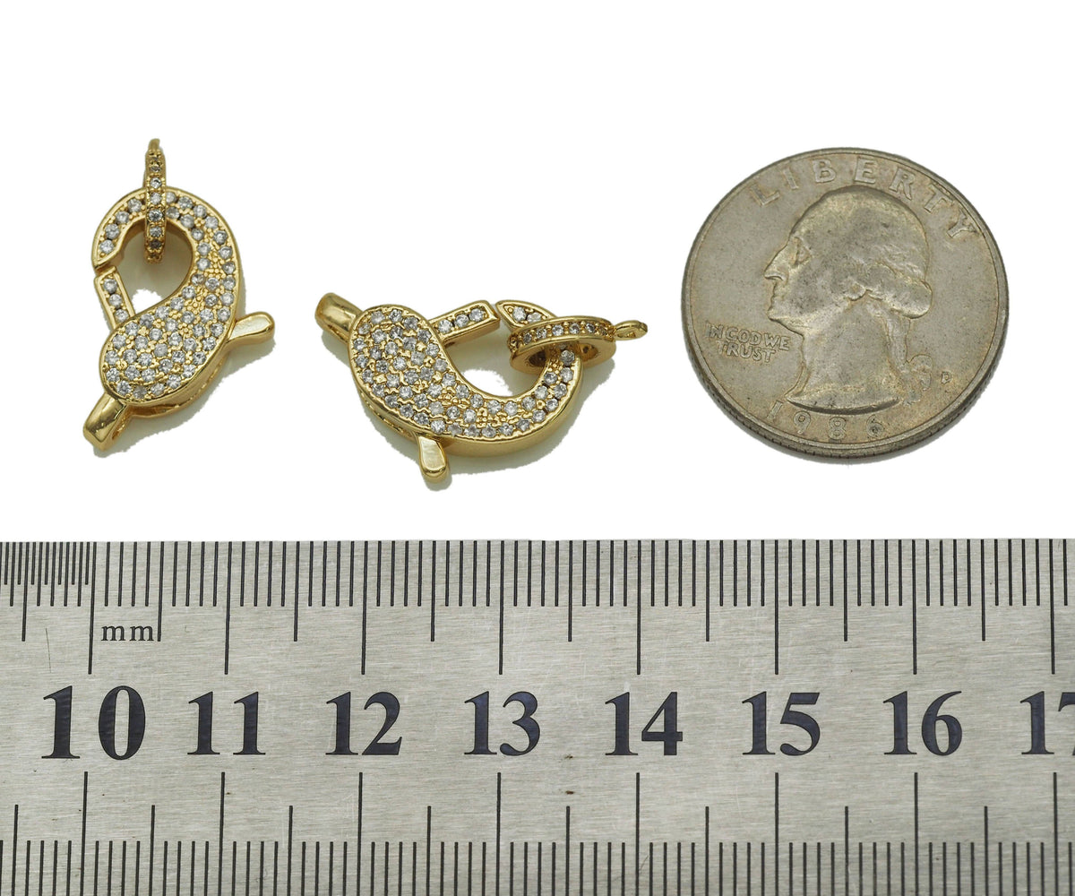 CZ Lobster Clasp Charm, Sku#LD298 – Bestbeads&Beyond