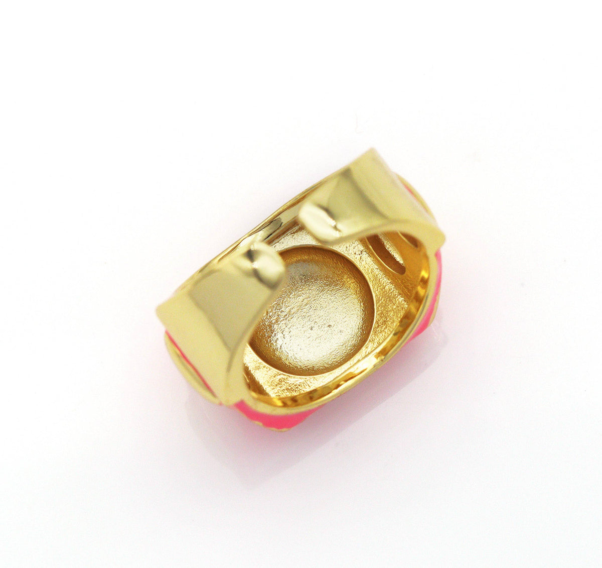 CZ Enamel Funky Chunky Ring, Sku#O106 – Bestbeads&Beyond