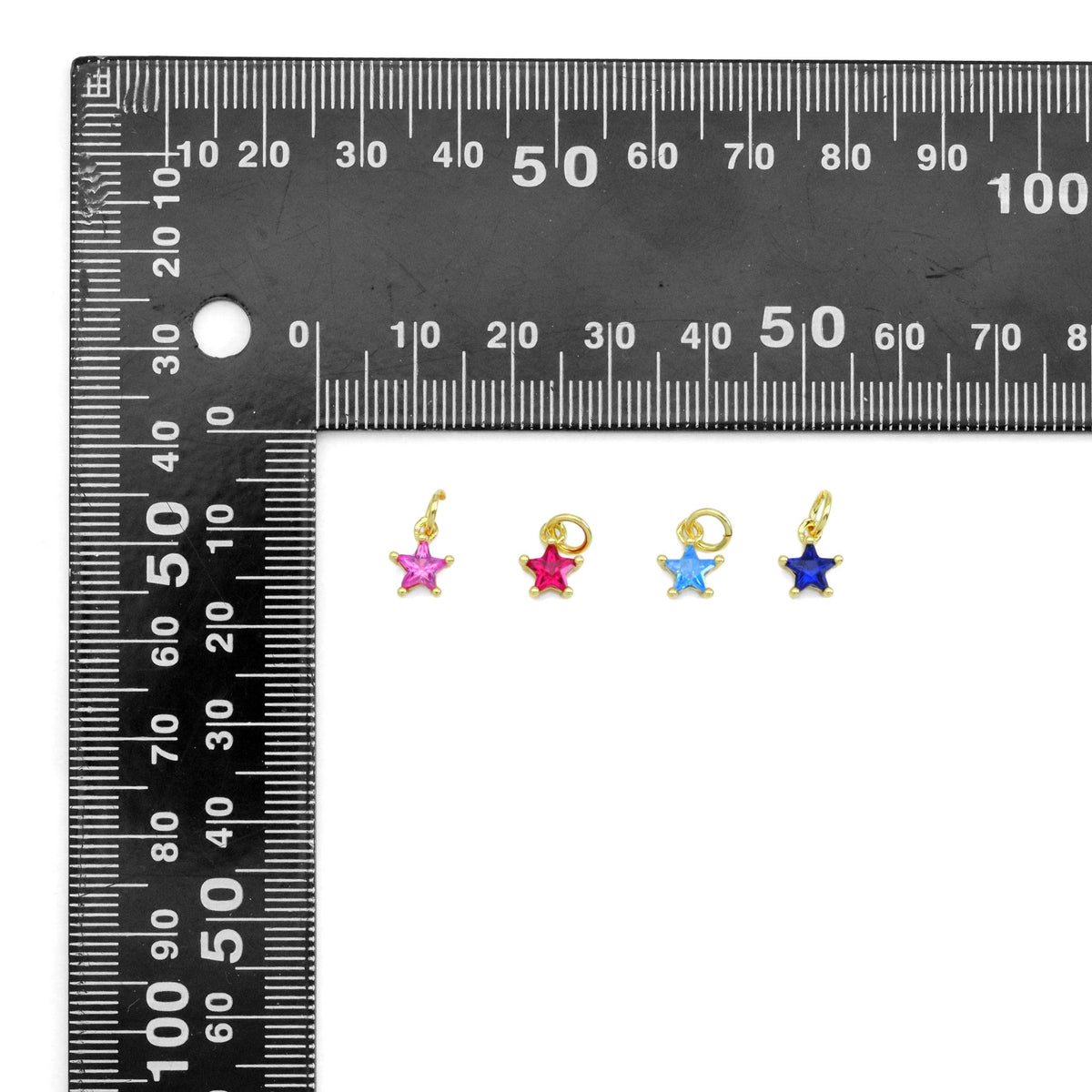 Colorful CZ Celestial Star Charm, Mini Star Charm, Sku#LX525 ...