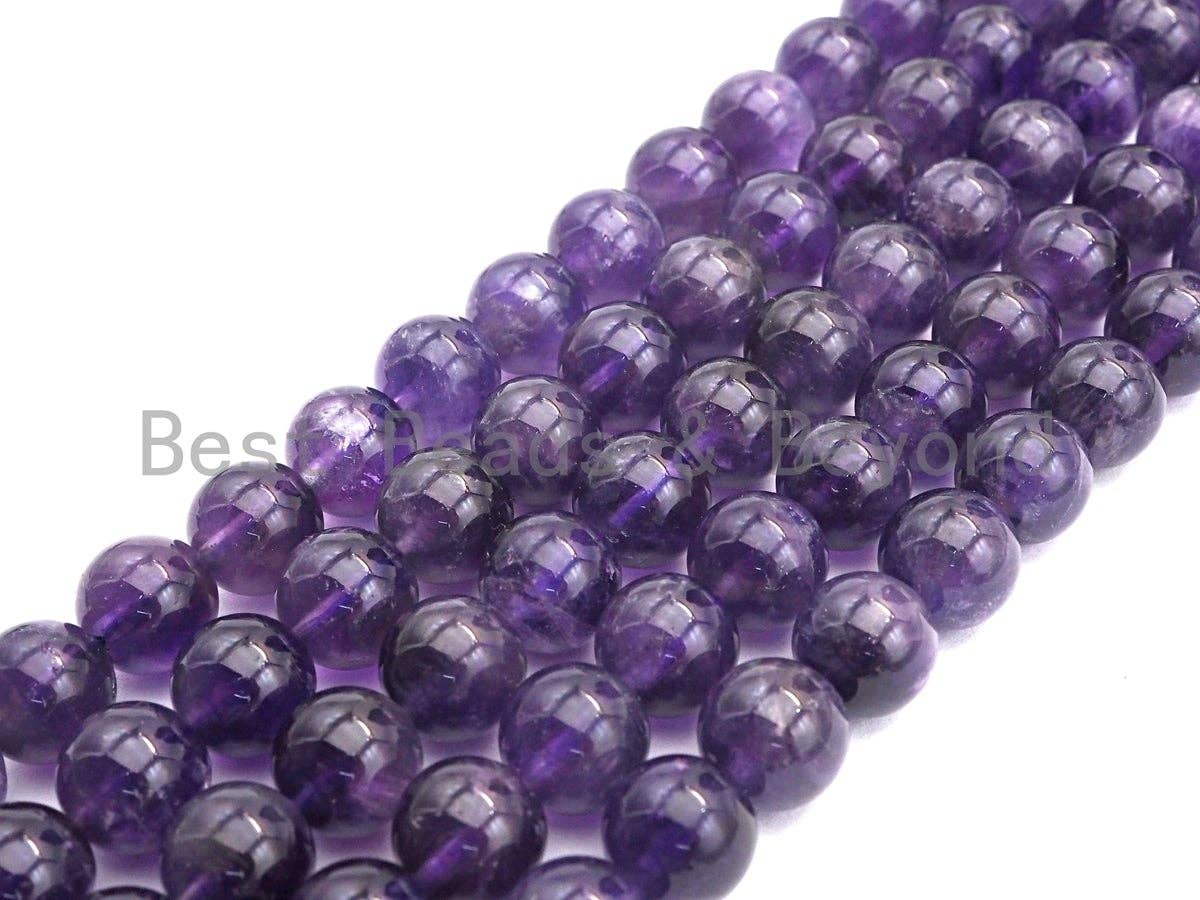 High Quality Natural Amethyst Round Beads, Round Smooth /4mm6mm/8mm/10 ...