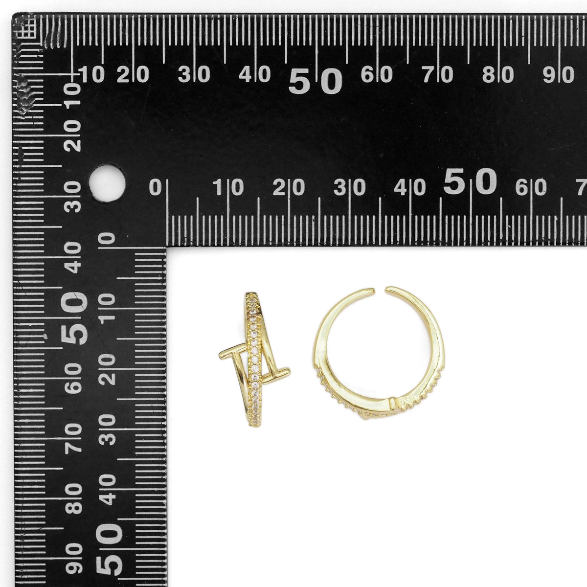 Gold CZ T Adjustable Ring, Sku#LX270 – Bestbeads&Beyond