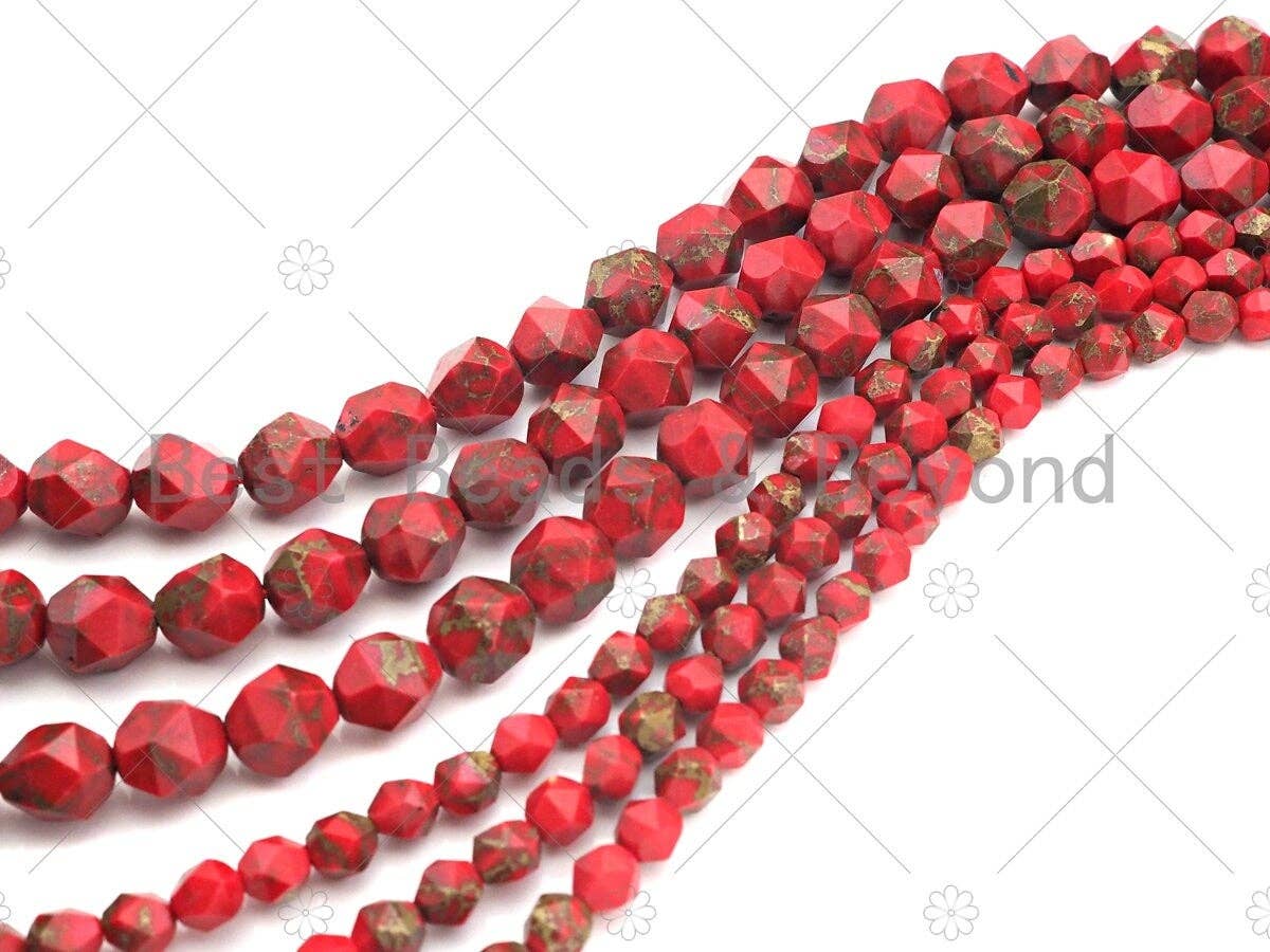 Golden Red Imperial Jasper Round Diamond Cut Beads, 6mm/8mm/10mm Imper ...