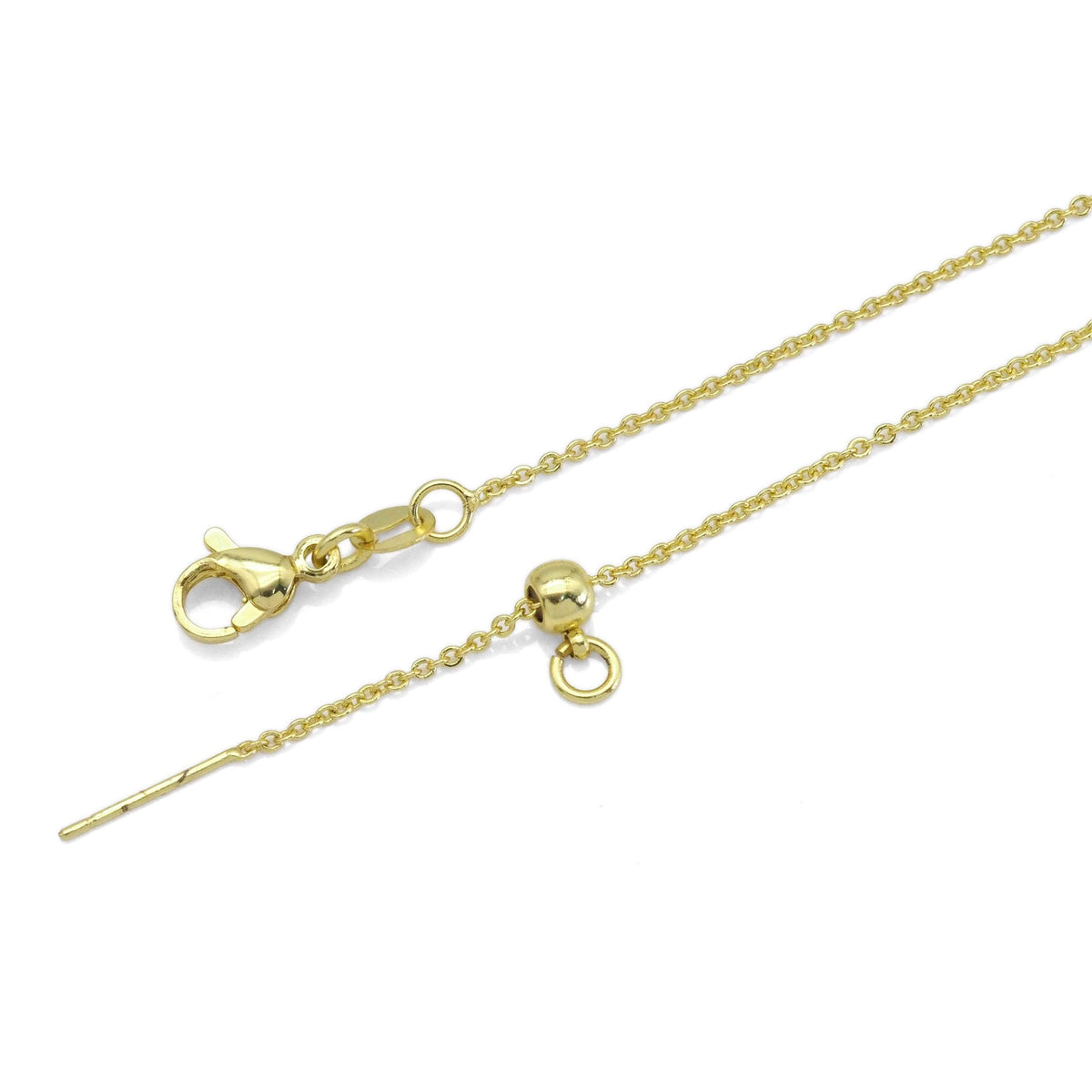 Adjustable Dainty Gold Link Chain Love Pendant Necklace, Sku#EF498 ...