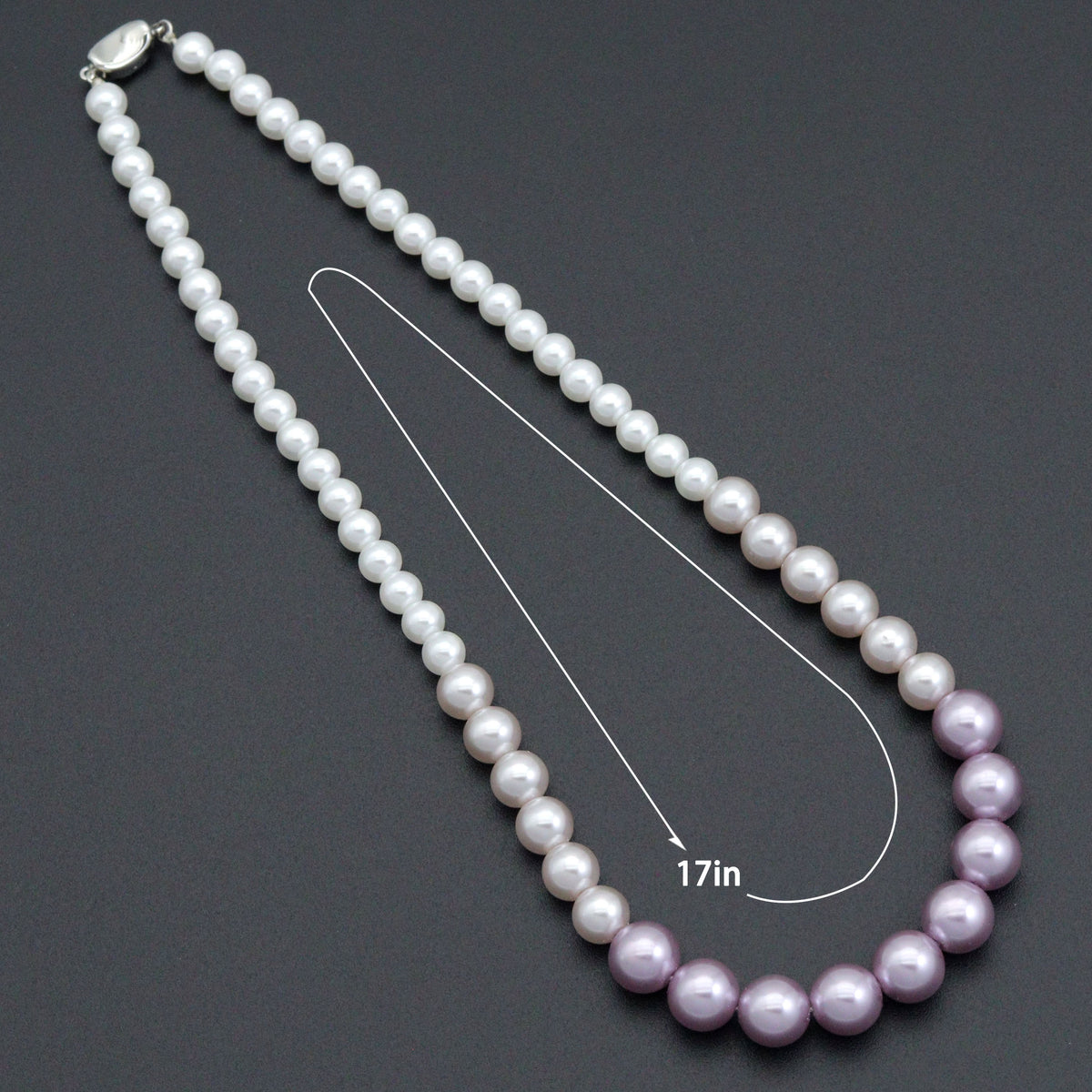 Pink Purple Pearl Beads Necklace, sku#EF695 – Bestbeads&Beyond