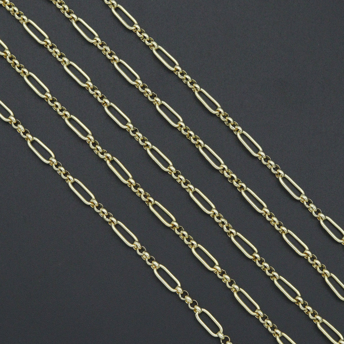 Wholesale Mixed Paperclip Chain By Yard, sku#LX909 – Bestbeads&Beyond