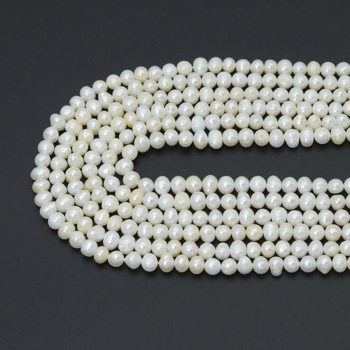 6-7mm Quality Natural Potato Freshwater pearl beads, U2420 – Bestbeads ...