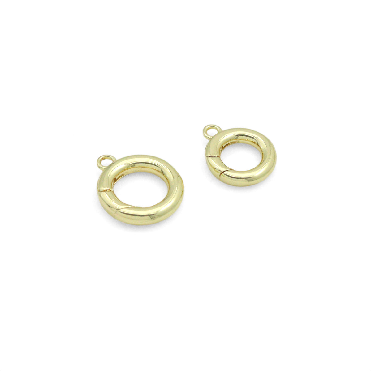 Gold Push Style Spring Clasp, Charm Holder, Sku#Y1080 – Bestbeads&Beyond