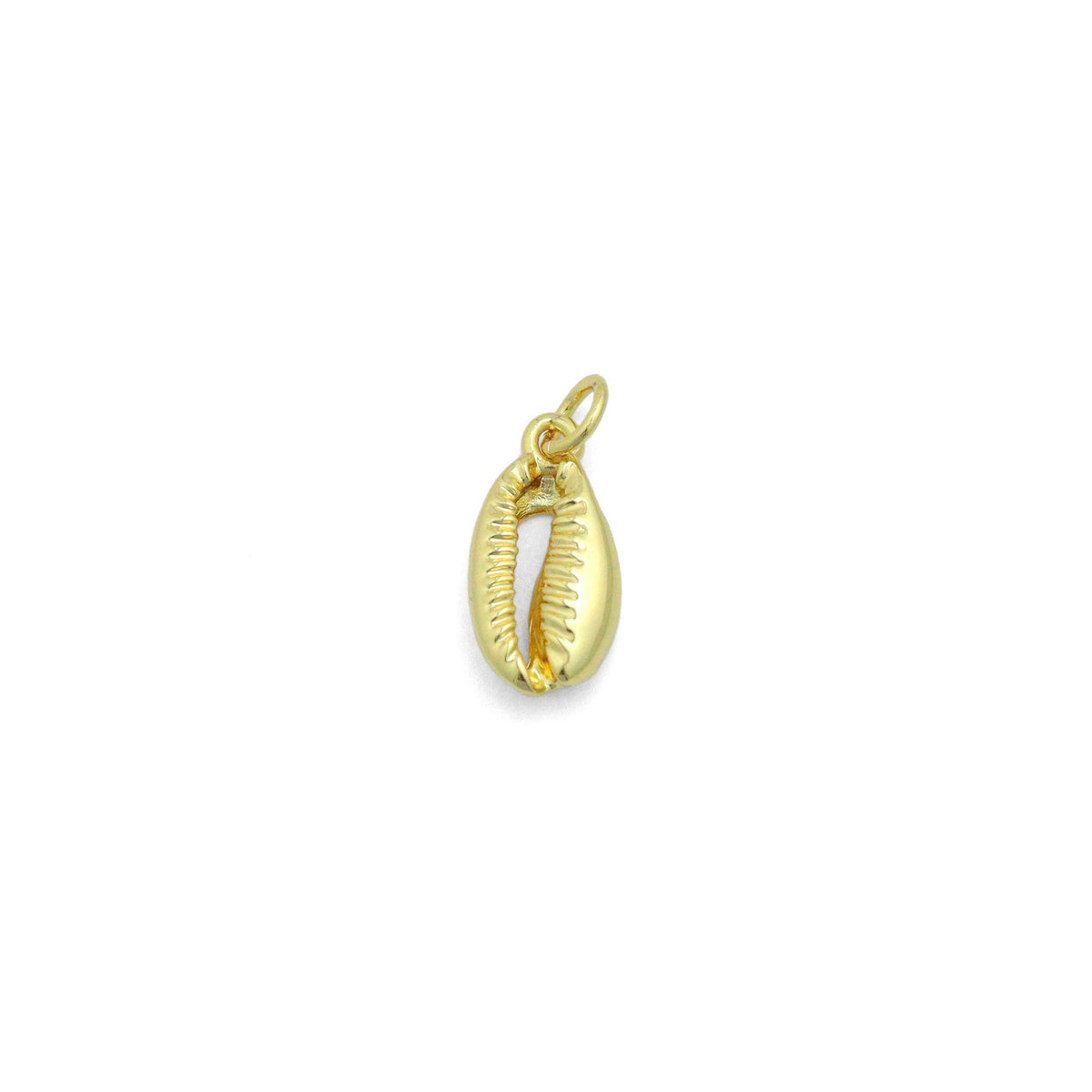 Gold Cowrie Shell Shape Charm Pendant, Sku#LD696 – Bestbeads&Beyond