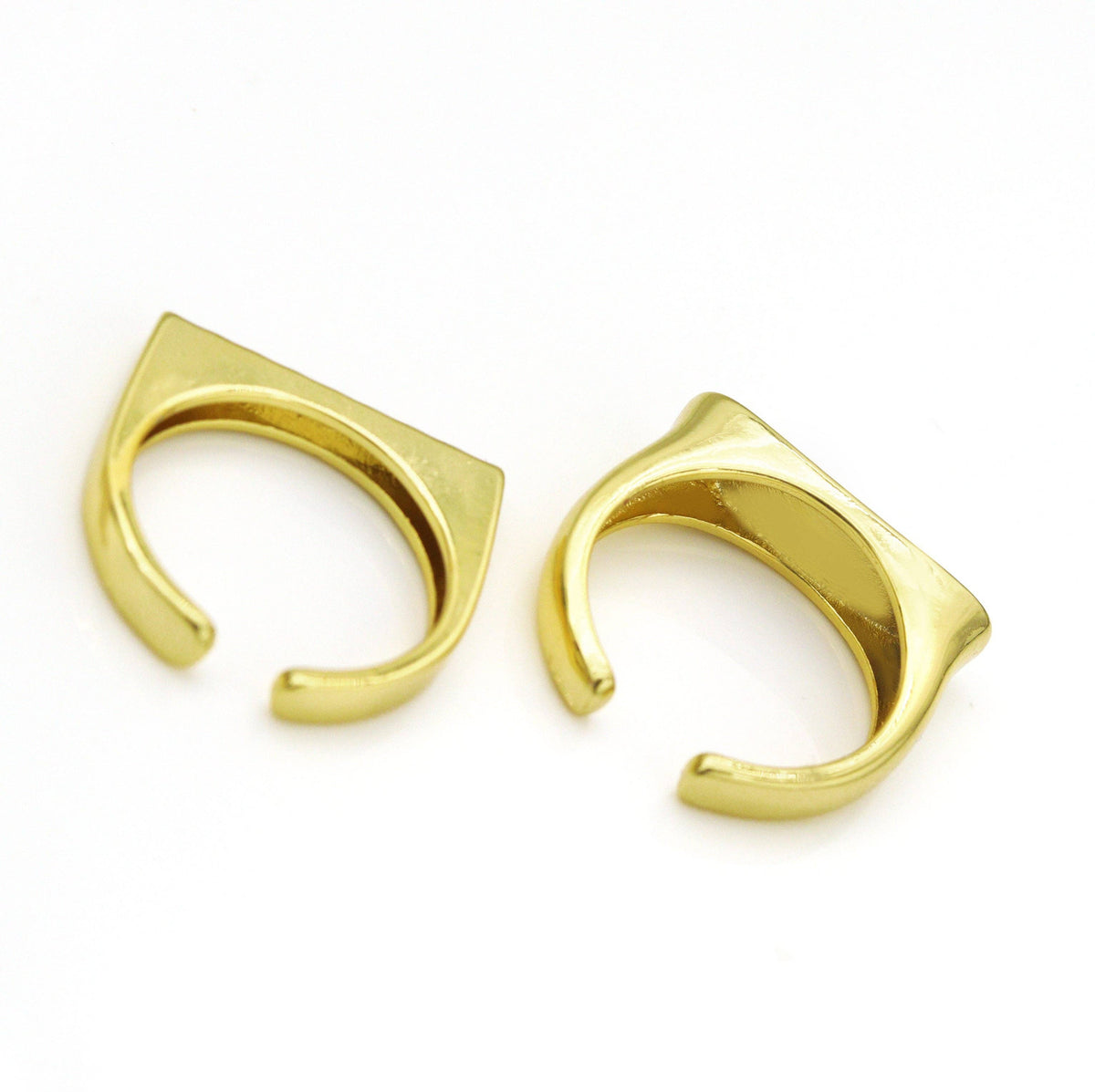Gold Mosaic Tile Ring, Sku#FH201 – Bestbeads&Beyond