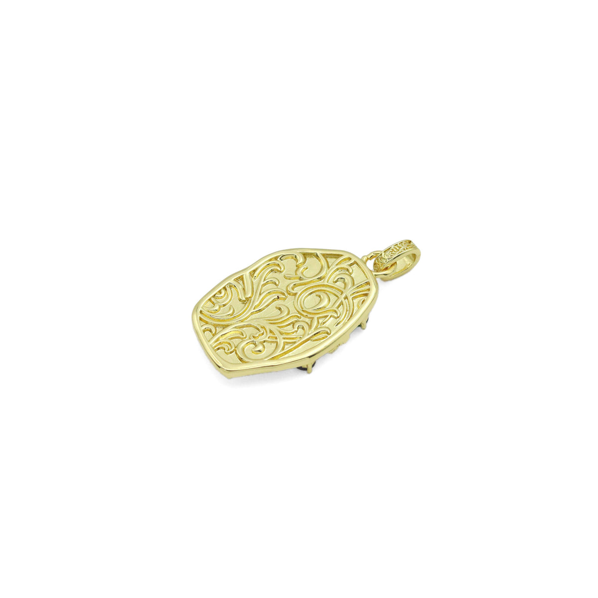 Colorful Stone Lion Skull Crown Flower Engle Large Oval Charm Pendant ...